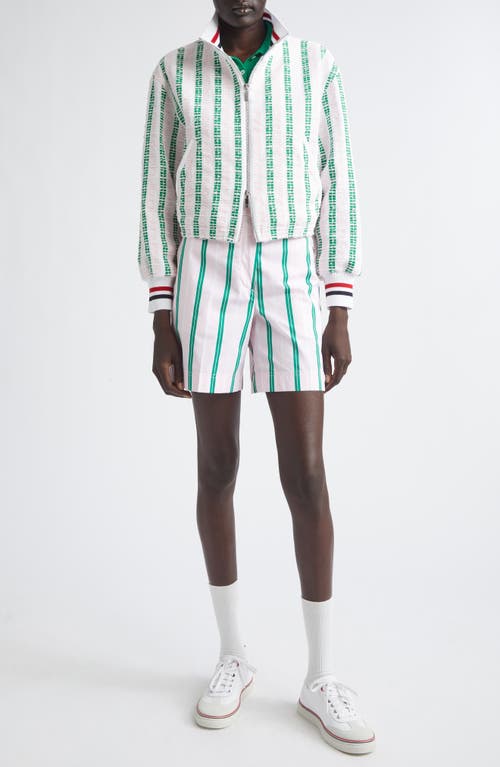 THOM BROWNE Rep Stripe Poplin Chino Shorts